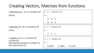 Introduction to MATLAB 1 | PDF