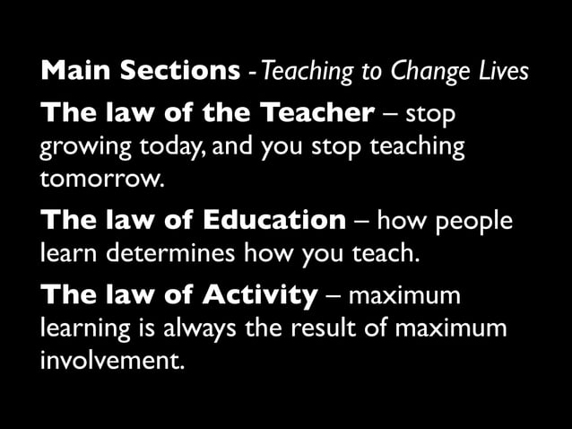 Howard Hendricks: Law 1, The Law of the Teacher | KEY