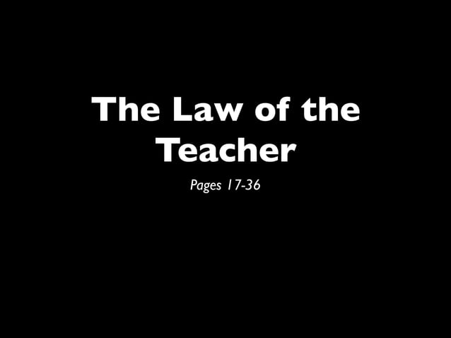 Howard Hendricks: Law 1, The Law of the Teacher | KEY