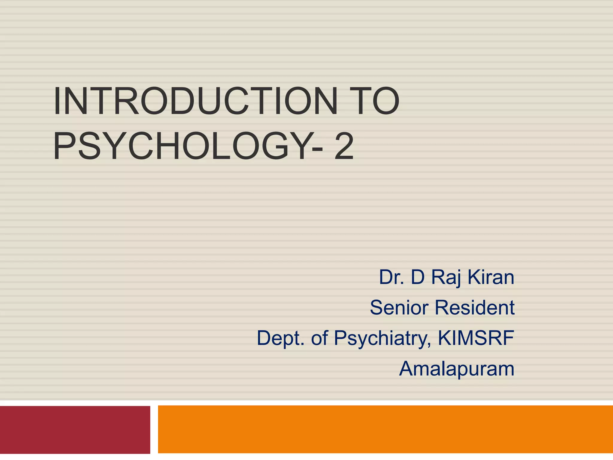 Introduction to Psychology | PPTX