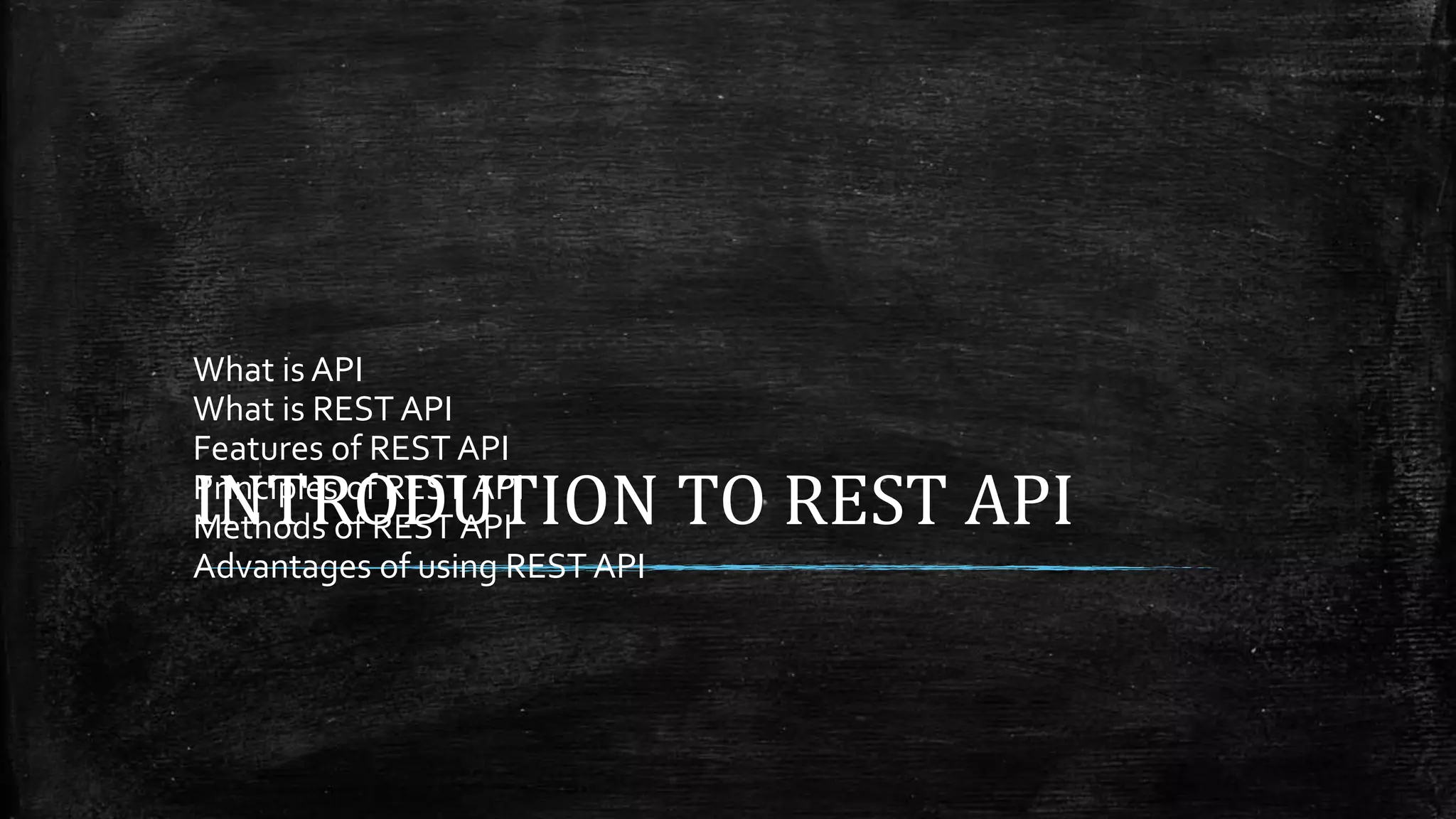 introduction about REST API | PPTX