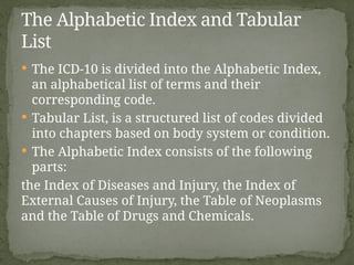 INTRODUCTION TO ICD 10 in health information | PPTX