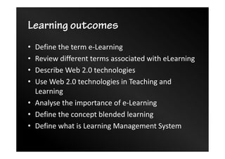 Introduction to Electronic Learning | PPT