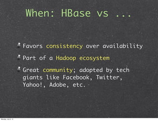 Intro to HBase | PDF