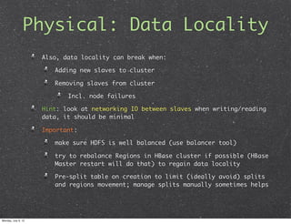 Intro to HBase Internals & Schema Design (for HBase users) | PDF | Databases | Computer Software ...