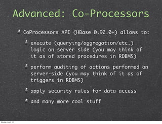 Intro to HBase Internals & Schema Design (for HBase users) | PDF | Databases | Computer Software ...