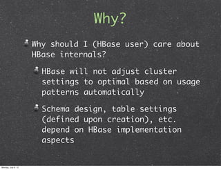 Intro to HBase Internals & Schema Design (for HBase users) | PDF | Databases | Computer Software ...