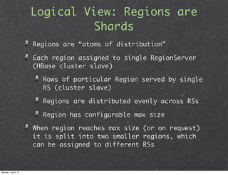 Intro to HBase Internals & Schema Design (for HBase users) | PDF | Databases | Computer Software ...