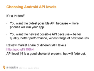 Putting real feeling into Android Apps | PPT