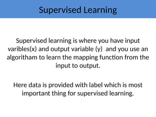 Machine Learning, its Introduction and types | PPTX