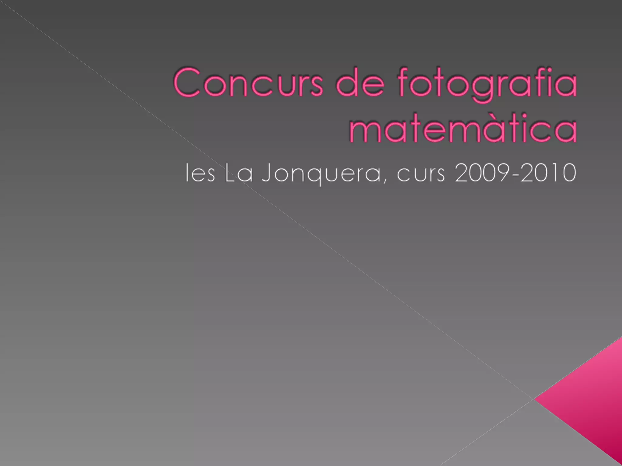 Intro A La Fotografia MatemàTica | PPT