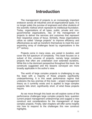 Theory of Management of Large Complex Projects - Introduction and ...