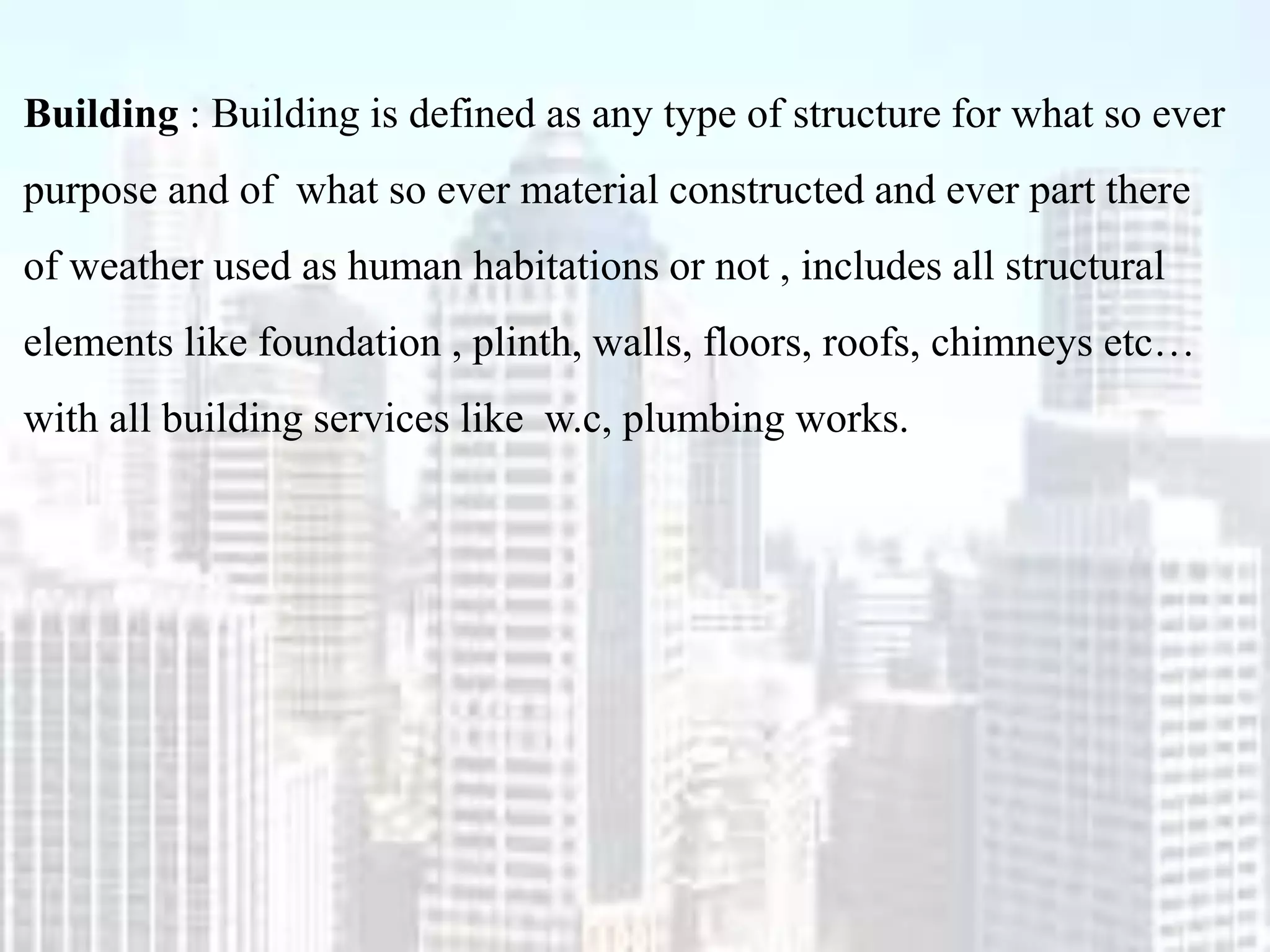 Intro and overview of buildings and types | PPTX