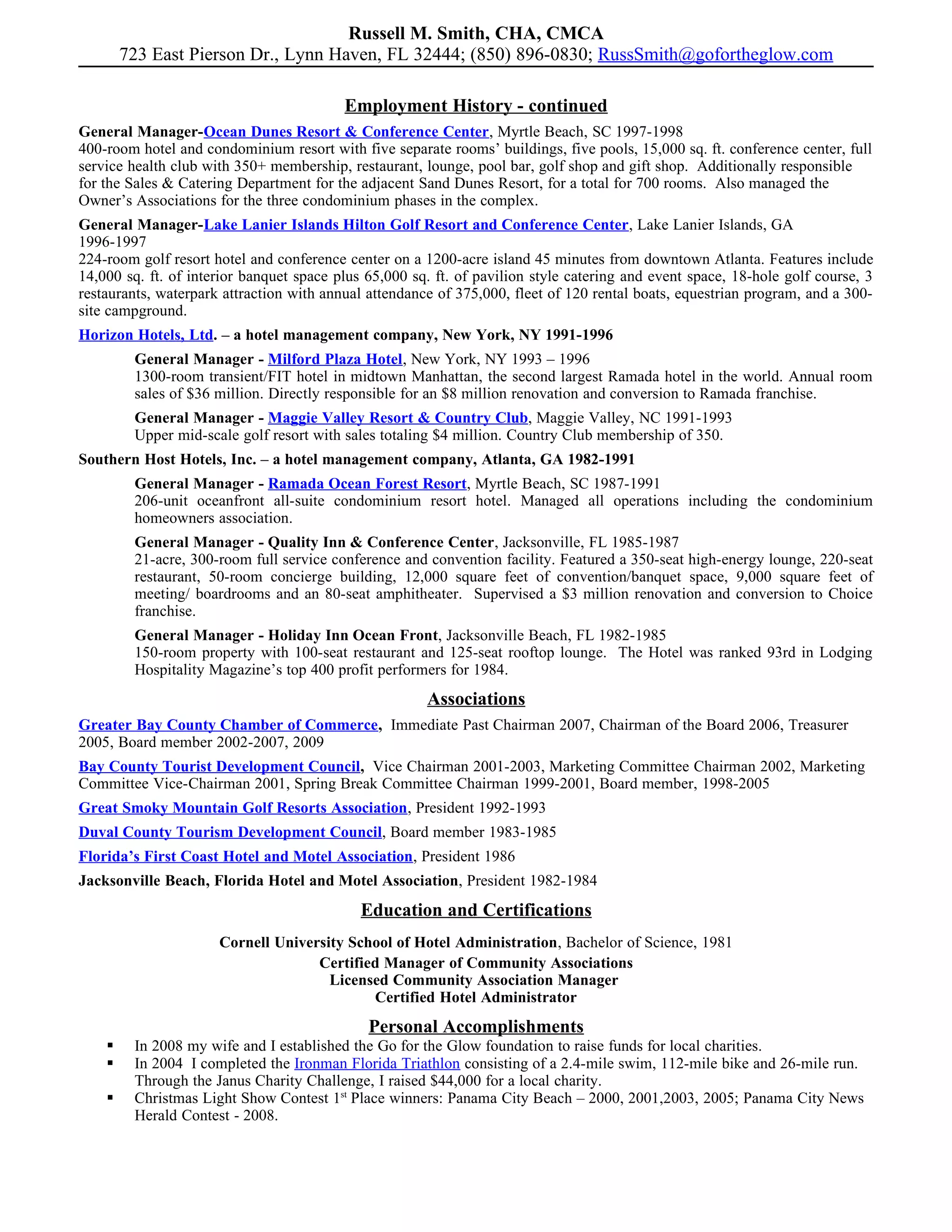 Intro And Resume Of Russ Smith | DOC
