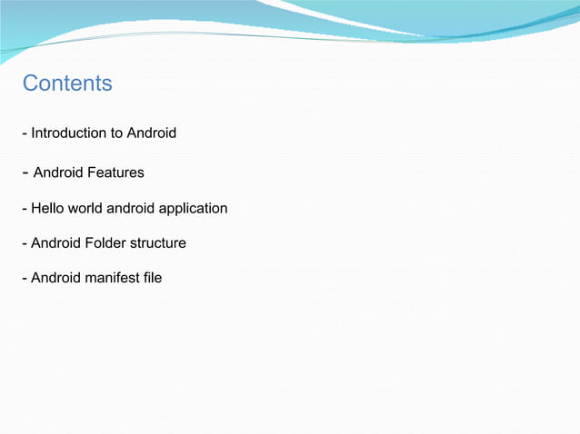 Introduction to android | PPT | Free Download