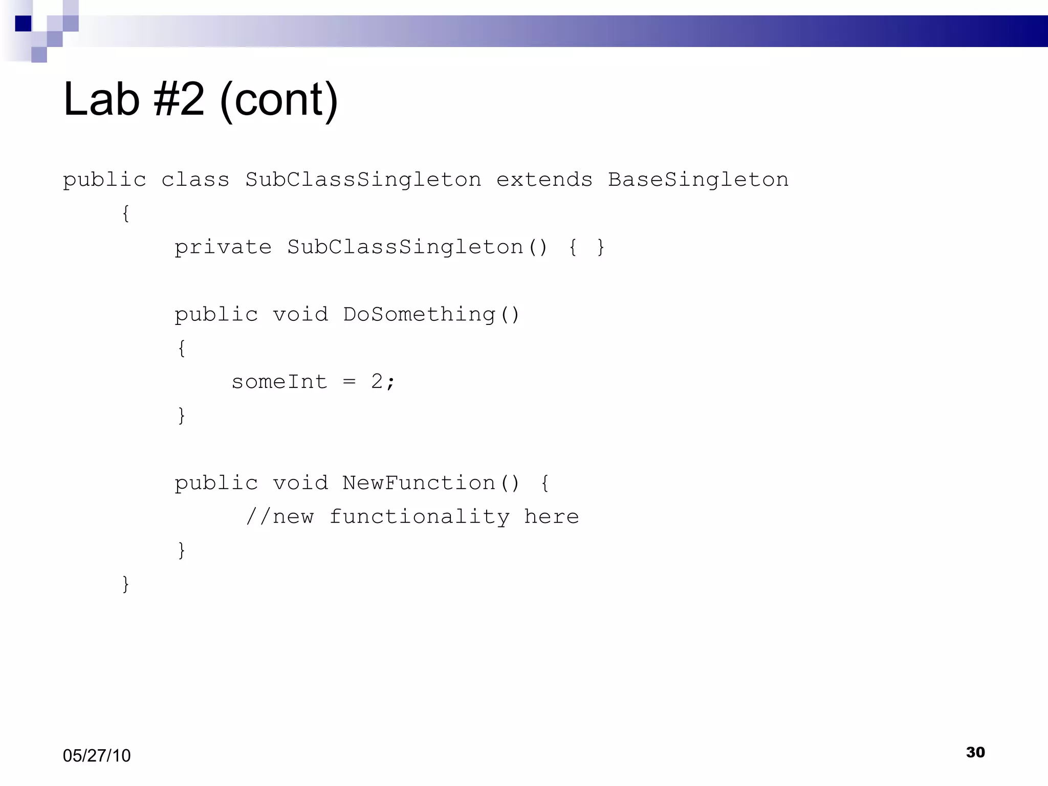 Introduction To Design Patterns And Singleton Ppt Programming Languages Computing