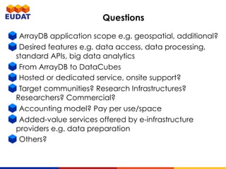 Array Databases for Research Communities | PDF