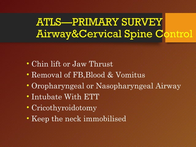 ATLS- Advanced Trauma Life Support | PPT | First Aid | Injuries