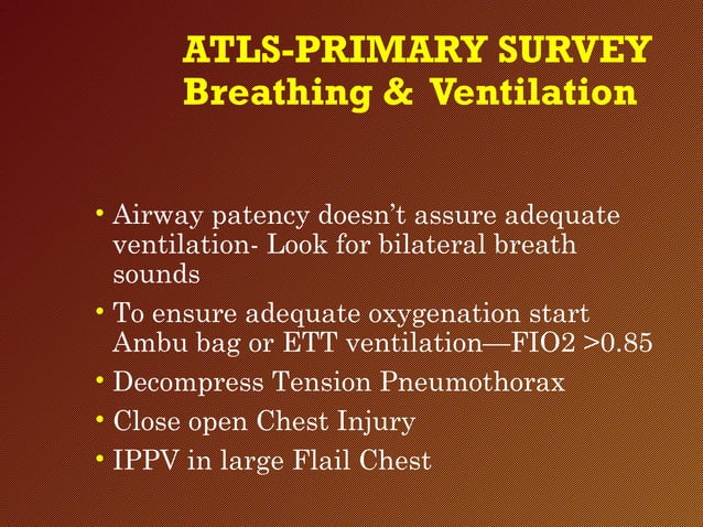 ATLS- Advanced Trauma Life Support | PPT | First Aid | Injuries