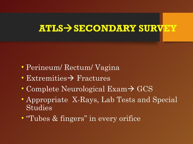 ATLS- Advanced Trauma Life Support | PPT | First Aid | Injuries