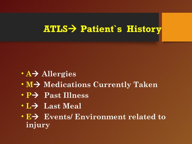 ATLS- Advanced Trauma Life Support | PPT | First Aid | Injuries
