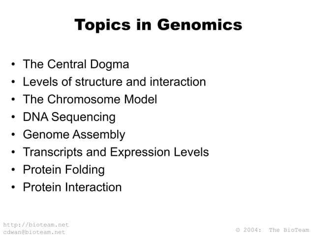 Intro bioinformatics | PPT