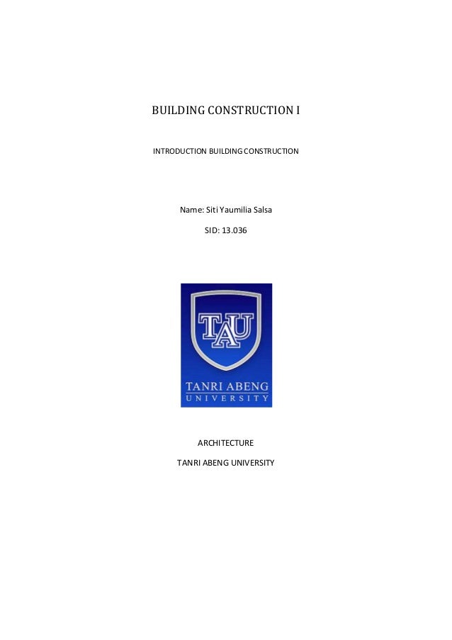 Introduction building construction
