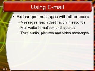Intro Ch 02 B | PPT | Email | Internet