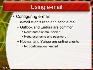 Intro Ch 02 B | PPT | Email | Internet