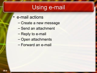 Intro Ch 02 B | PPT | Email | Internet