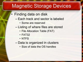 magnetic and optic based storage devices | PPT