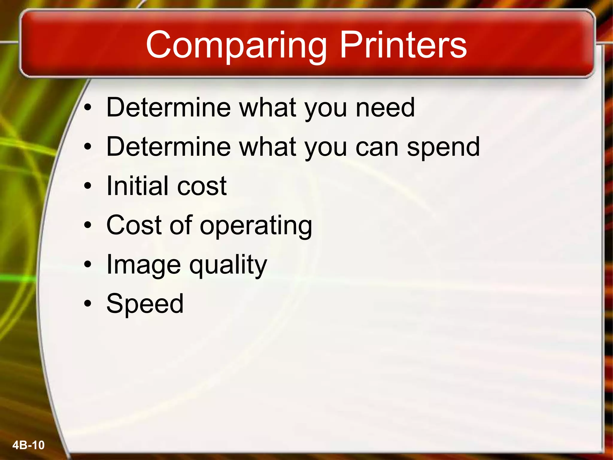 Intro chapter 03_b printers and its types | PPT
