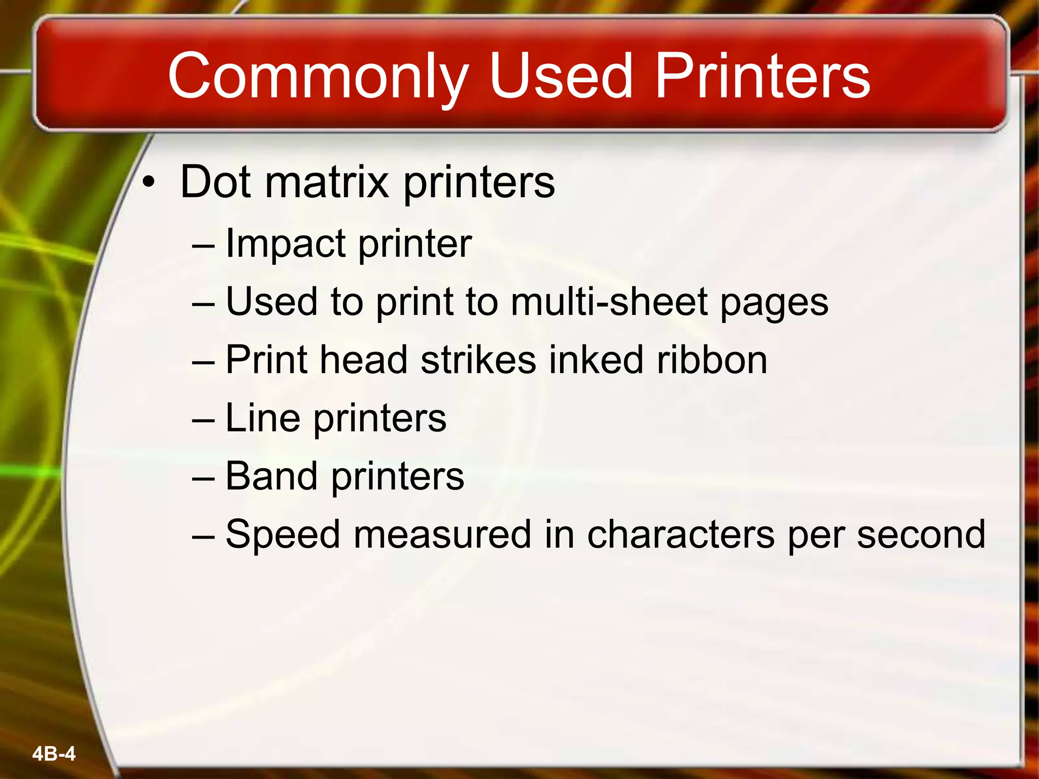 Intro chapter 03_b printers and its types | PPT