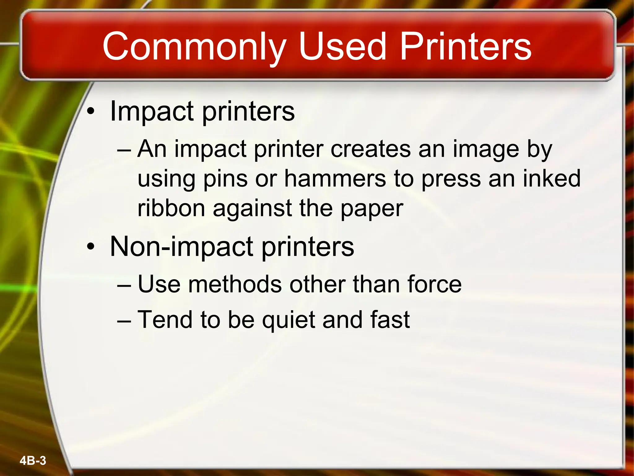 Intro_Chapter_03B.pdf types of printers with example | PDF