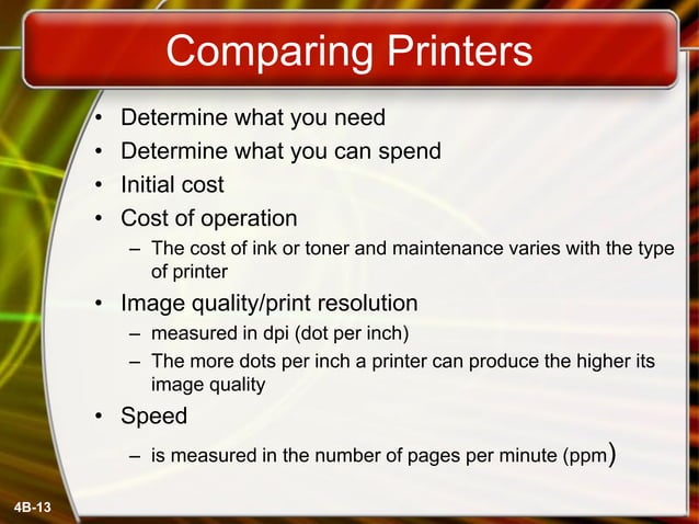 Intro_Chapter_03B.pdf types of printers with example | PDF