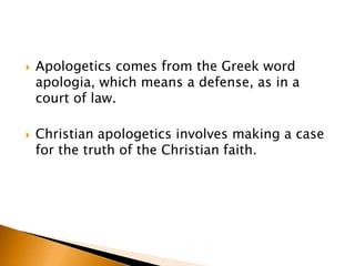 Introduction to Christian Apologetics | PPTX