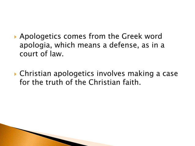 Introduction to Christian Apologetics | PPTX | Christianity | Religion ...