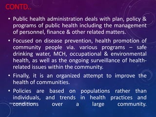 Unit 1 - Introduction to Public Health Administration & Management (BPH ...