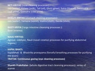 Introduction to Cleansing Processes in Yoga | PPT