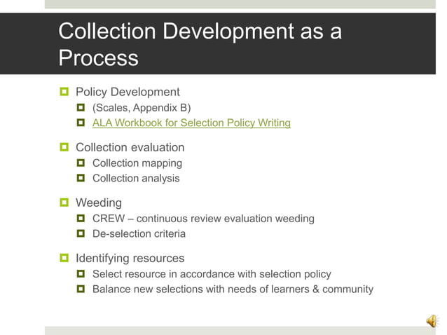Introduction to Collection Development | PPTX