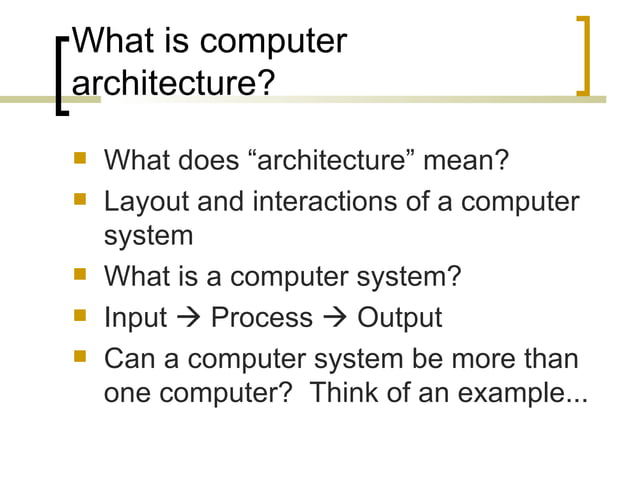 Introduction to Computer Architecture | PPT | Data Storage and ...