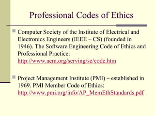 Introduction in Computer Science Ethics | PPT