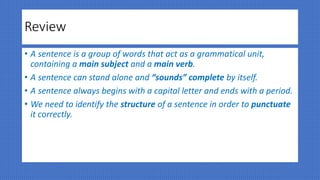 What is a Sentence? | PPTX