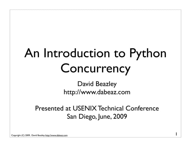 An Introduction to Python Concurrency | PDF | Operating Systems ...