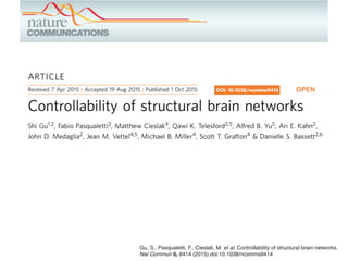 Intro to Controllability in Neuroscience | PPT