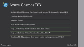 Introduction to CosmosDB - Azure Bootcamp 2018 | PPTX