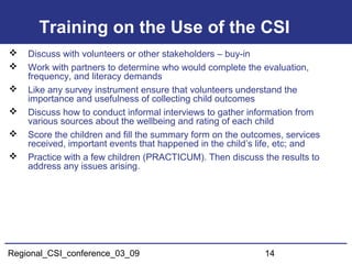 Introduction to the Child Status Index | PPT