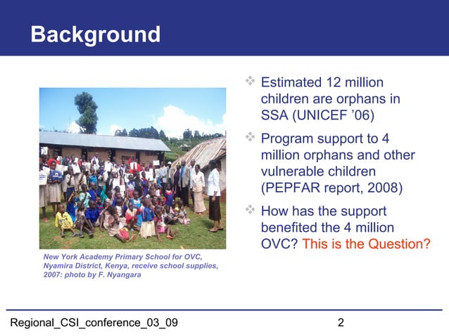 Introduction to the Child Status Index | PPT