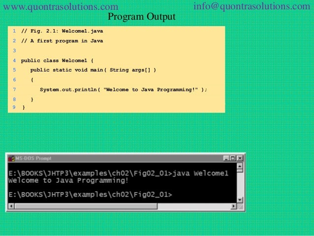 Introduction to Core Java by Quontra Solutions