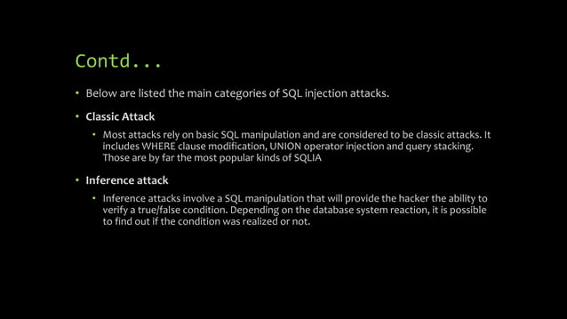 An Introduction Of Sql Injection Buffer Overflow And Wireless Attack Ppt